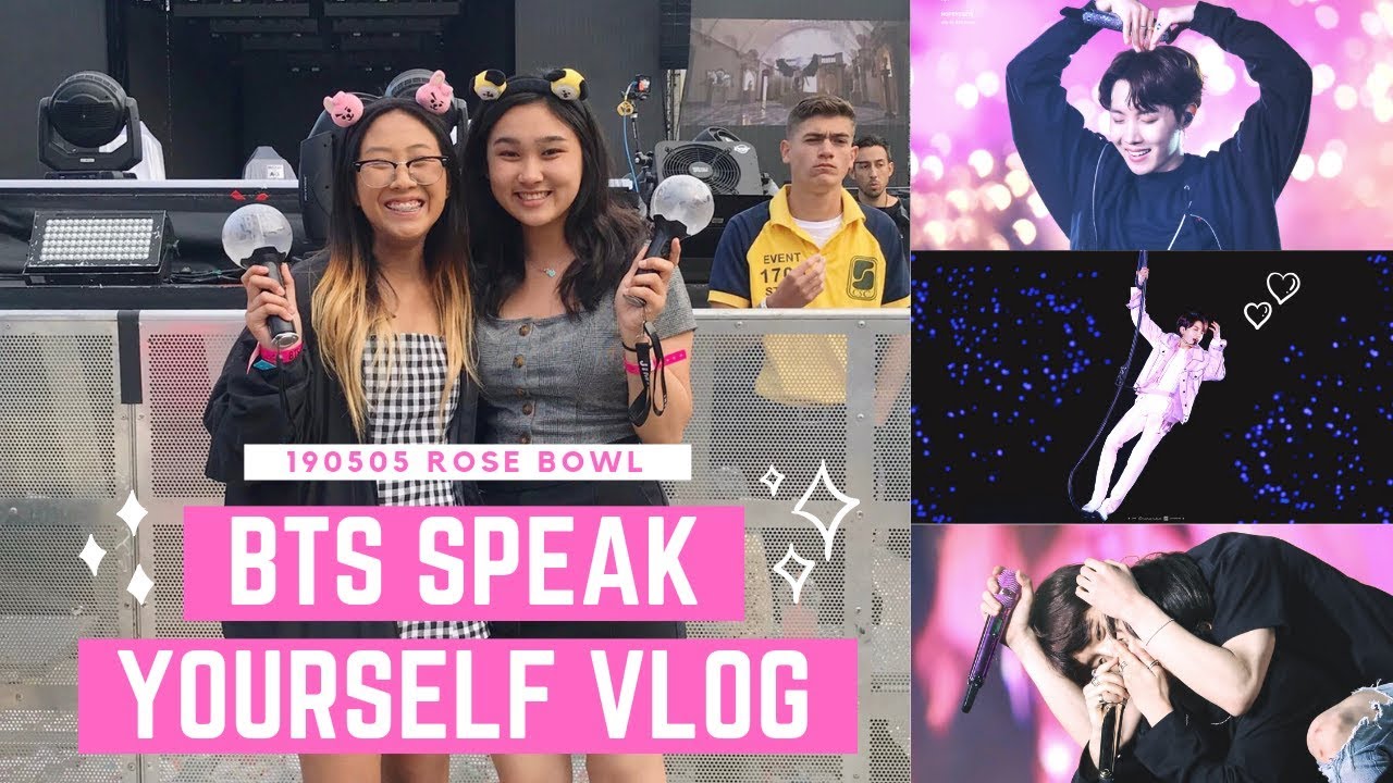BTS @ ROSE BOWL 190505 SPEAK YOURSELF STADIUM TOUR VLOG ♥ FLOOR SEATS ...