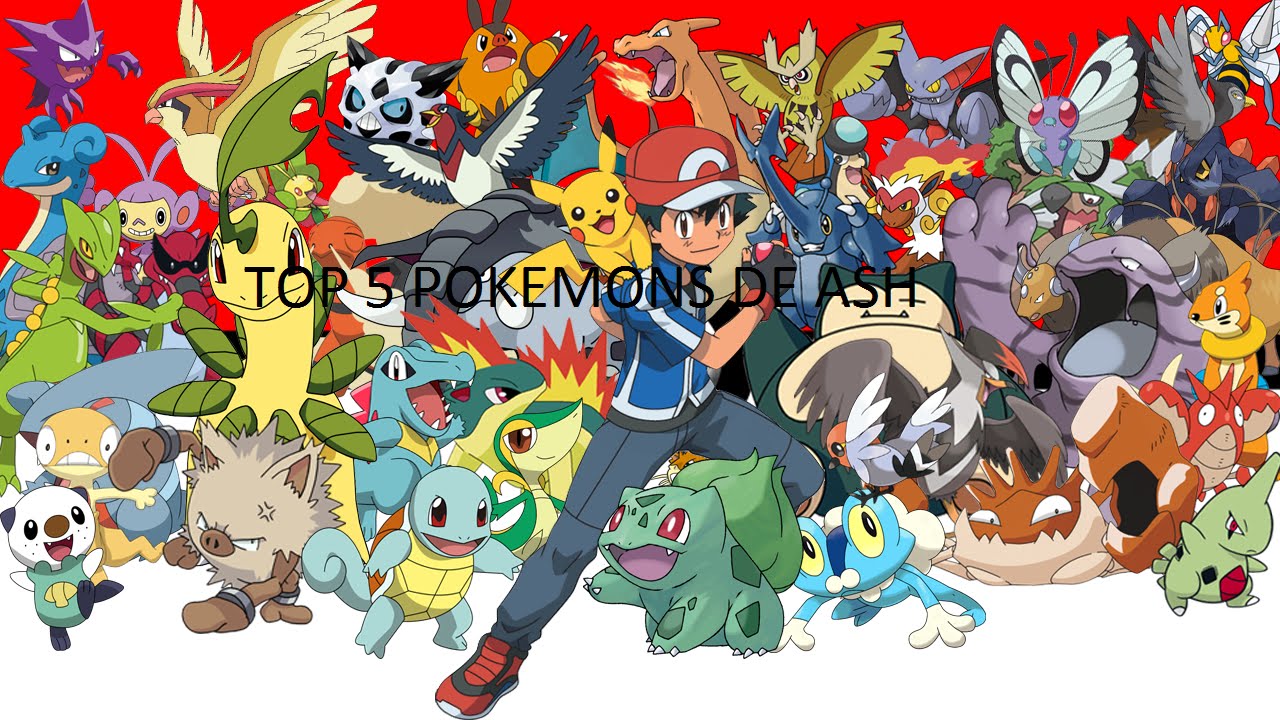 TOP 5: pokemon mas fuertes de ash - YouTube