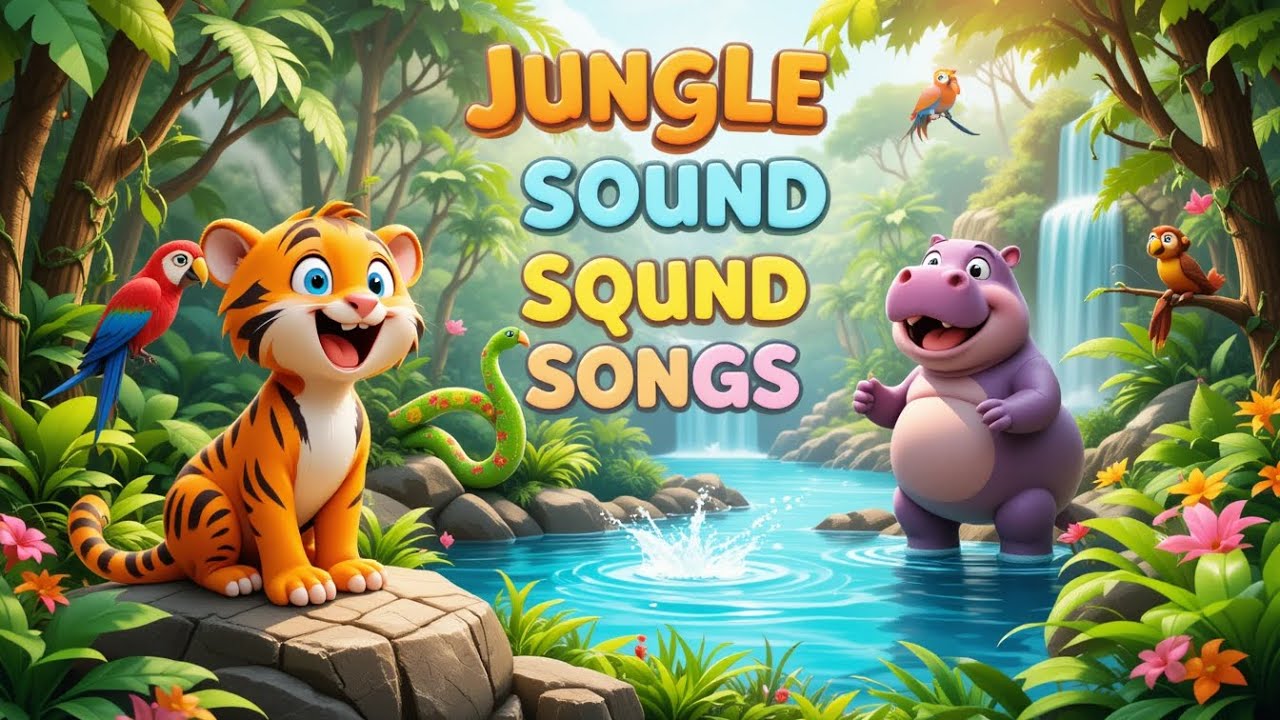 Jungle Animals Sounds Song and More Kids Rhymes R1E2202 | Classic ...