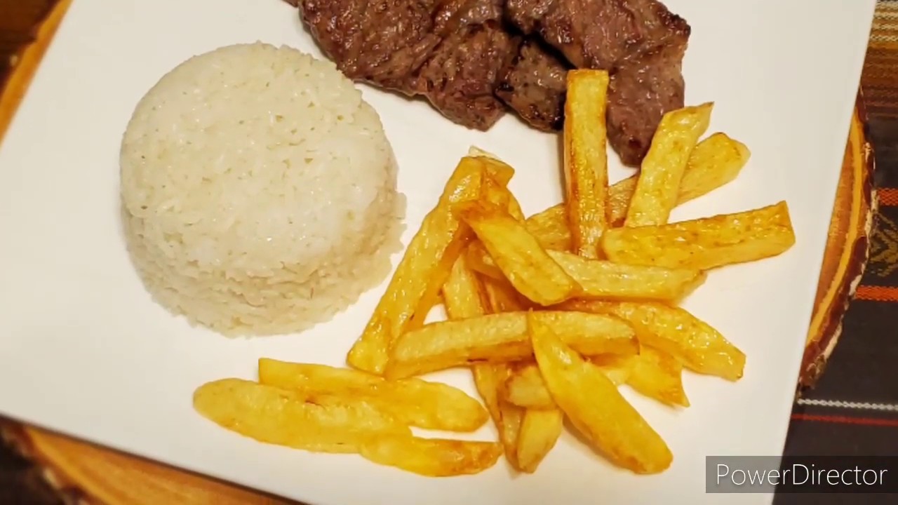 CARNE FRITA CON PAPAS FRITAS Y COMO ABLANDAR CARNE DE RES - YouTube
