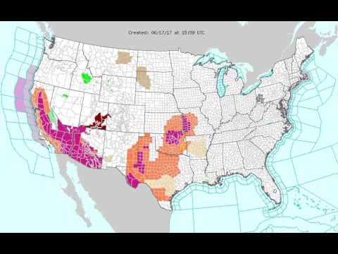 NWS Sub-Hourly WWA Map for June 2017 - YouTube