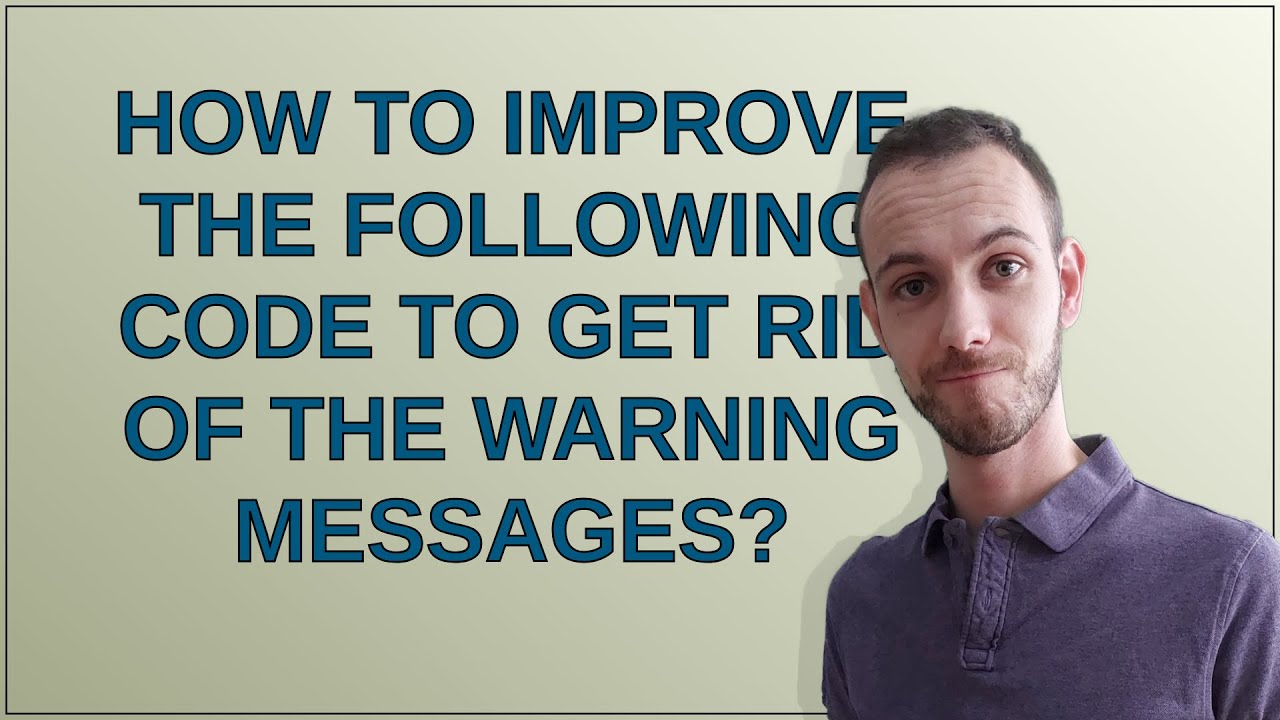 Mathematica: How to improve the following code to get rid of the warning messages? - YouTube