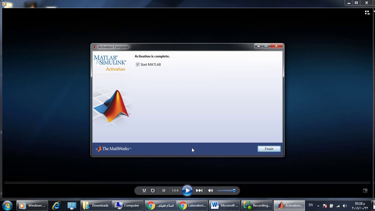 activation of matlab 2010 - YouTube