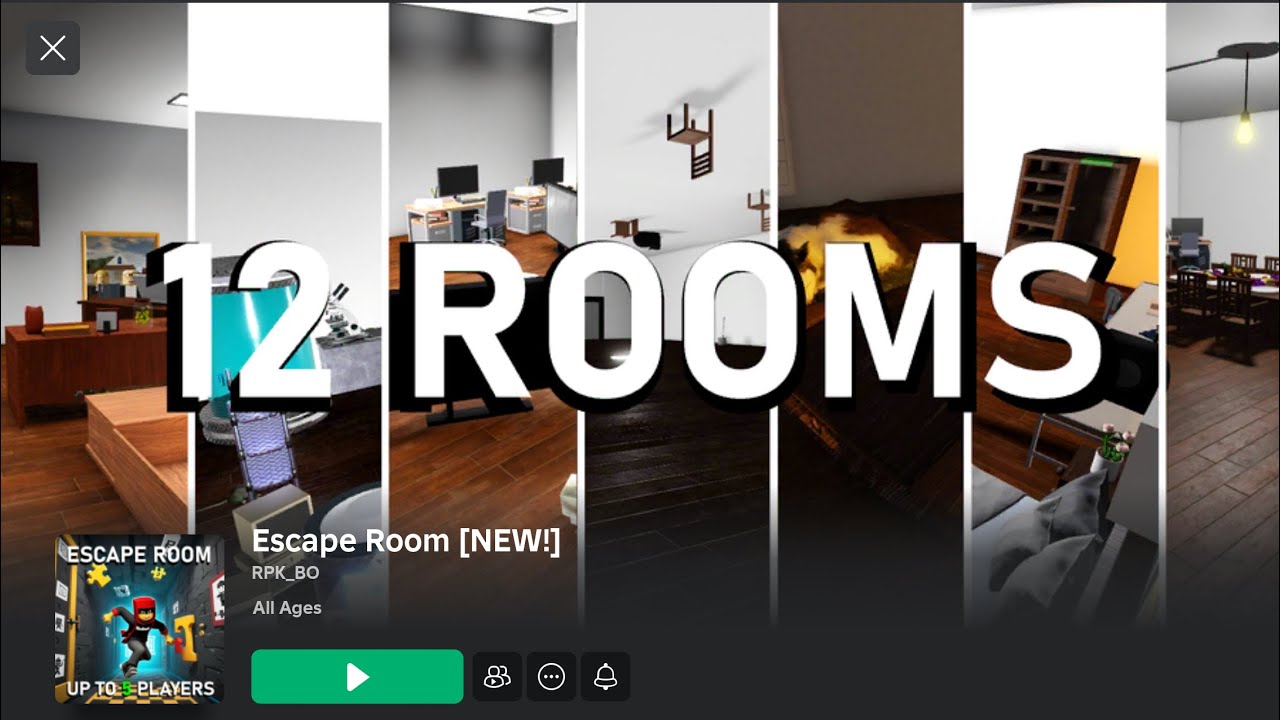 Escape Rooms New! 12 rooms banana 🍌 Roblox game complete play through ...