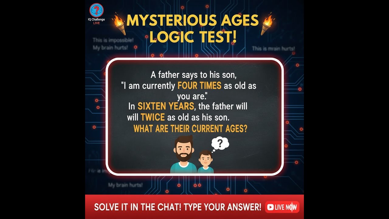 🤔 The Age Puzzle That TRICKED Everyone! | How Old Are They? | Logic ...