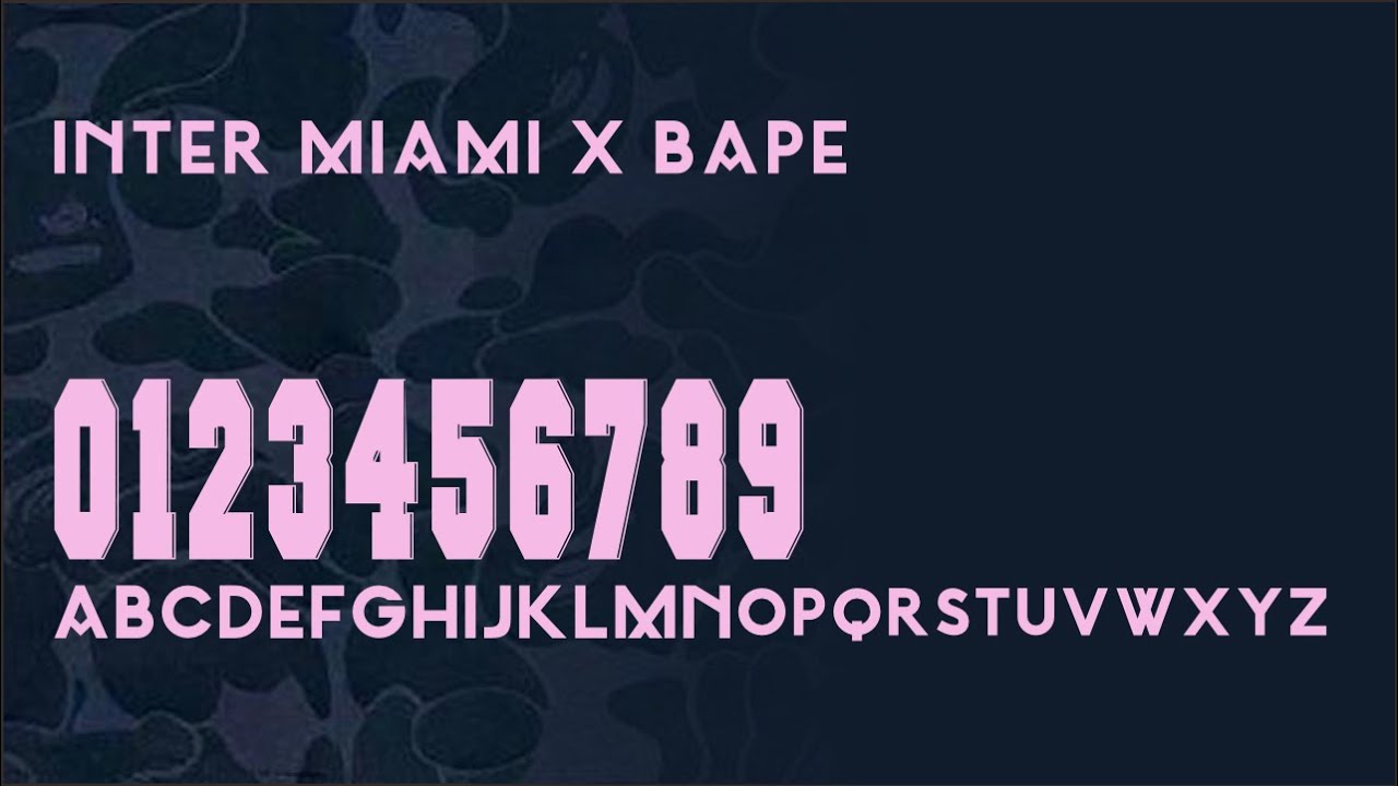 Font Inter Miami X Bape - FREE DOWNLOAD - YouTube