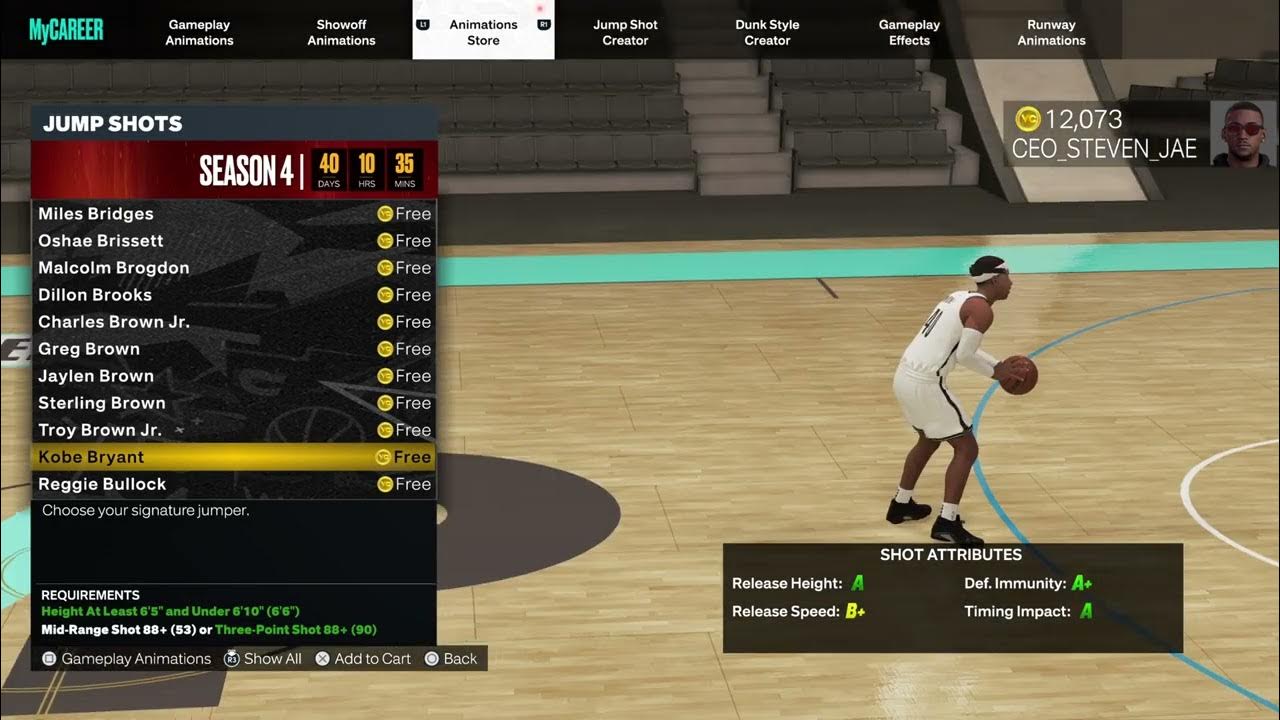 Kobe Bryant Jump Shot | NBA 2K23 - YouTube