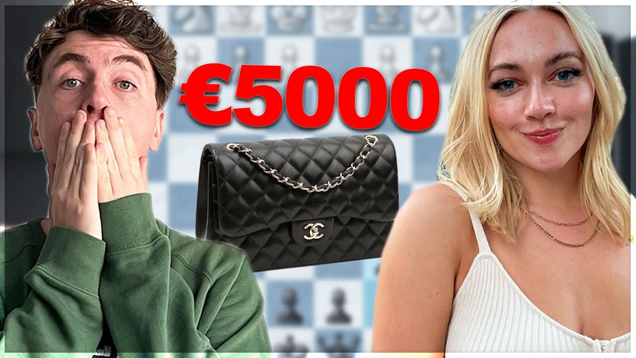 Playing Chess for a €5000 Chanel Bag - YouTube