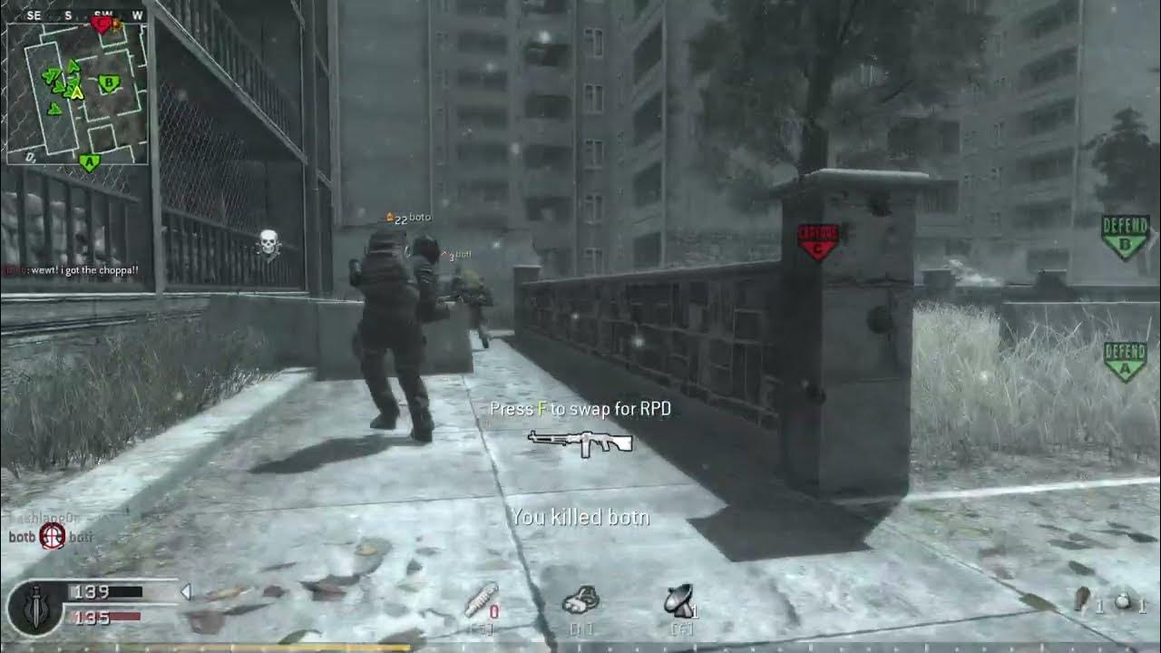 Call of Duty 4 Multiplayer Bots Gameplay Using the CoD4x Client-server & iw3_bot_warfare Mod ...