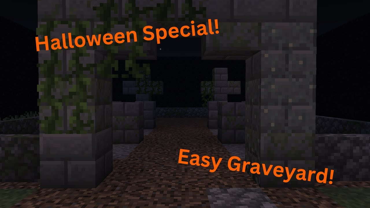 How to build a SPOOKY Graveyard in Minecraft | Halloween Special ...