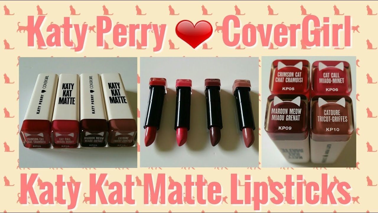 New CoverGirl Katy Kat Matte Lipstick Swatches & Review! - YouTube