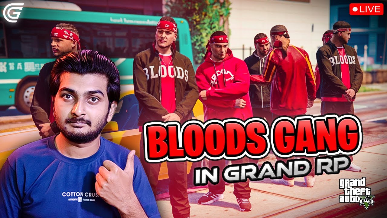 I Joined Bloods Gang | GTA 5 GRAND RP LIVE 🔴 - YouTube
