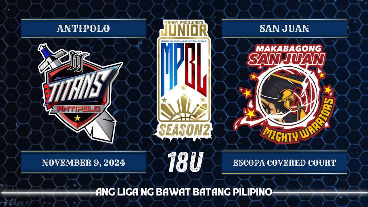 Junior MPBL Season 2 | Antipolo JY Titans vs Makabagong San Juan Mighty ...
