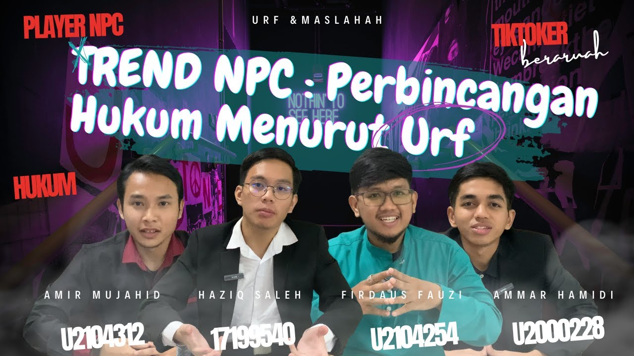Trend NPC Di Tiktok Perbincangan Menurut Perspektif Urf - YouTube