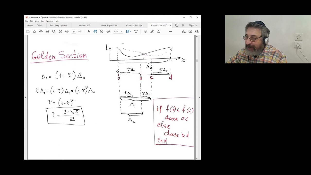 Optimization Zoom flipped lecture 4, 1d optimization, line search, 11 ...
