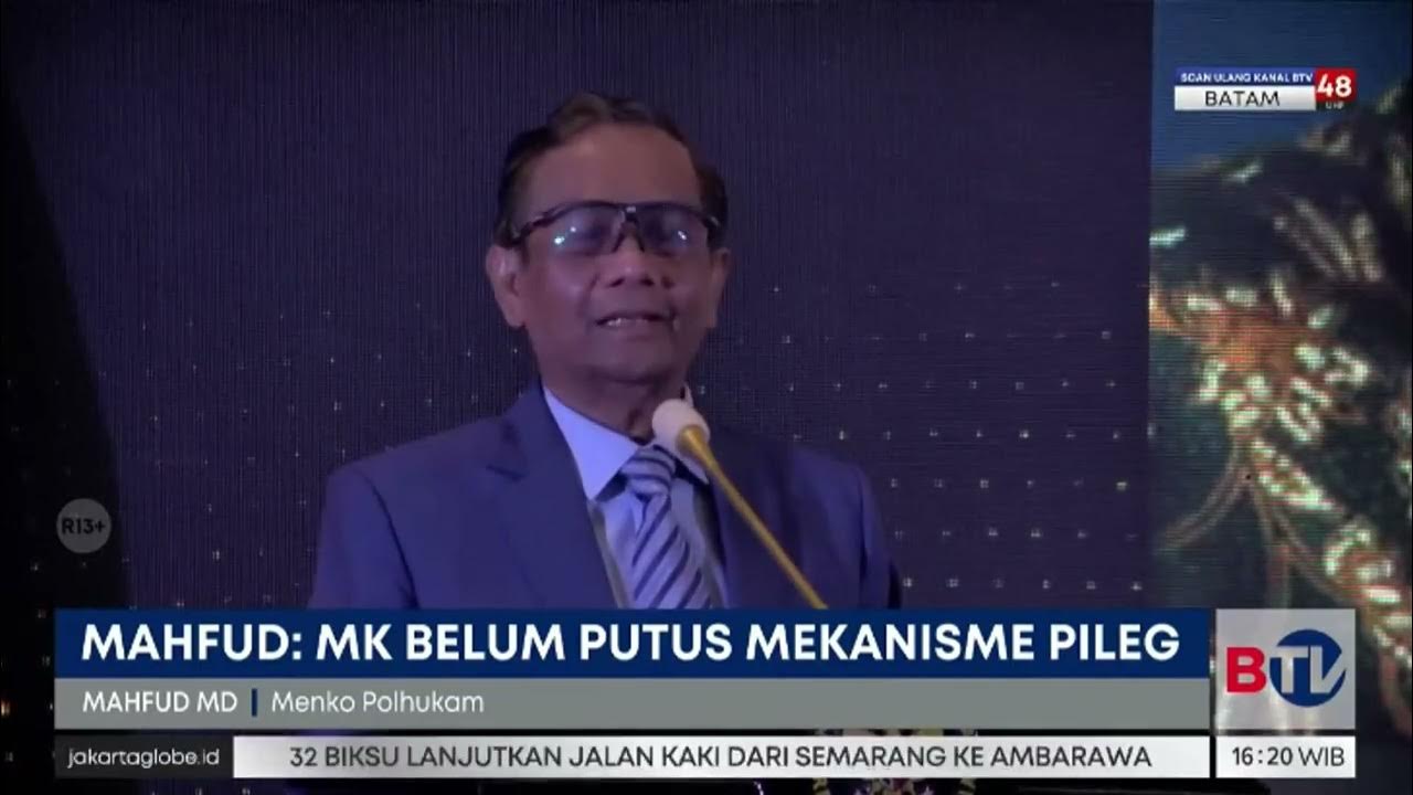 Mahfud MD Bantah Pernyataan Denny Indrayana Soal Kabar Putusan MK Terkait Mekanisme Pileg - YouTube