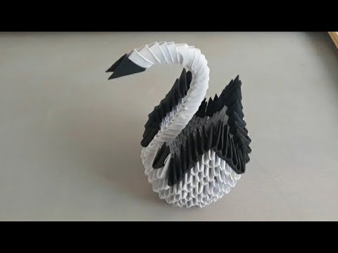 Origami 3D Oqqush yasash 1/32 / 3D ORIGAMI make Swan - YouTube