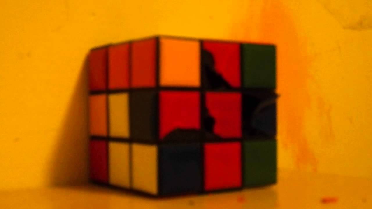 Shooting A Rubix Cube To Death With Airsoft Pistol - YouTube