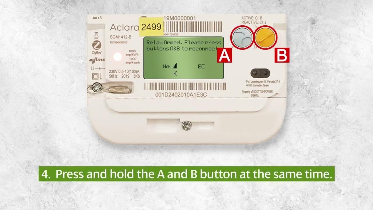 How to reconnect your Aclara SGM1411B, 12B, 15B or 16B smart Pay As You Go electricity meter ...