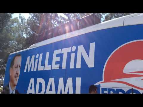 AK Parti Recep Tayyip Erdoğan'ın seçim otobüsü