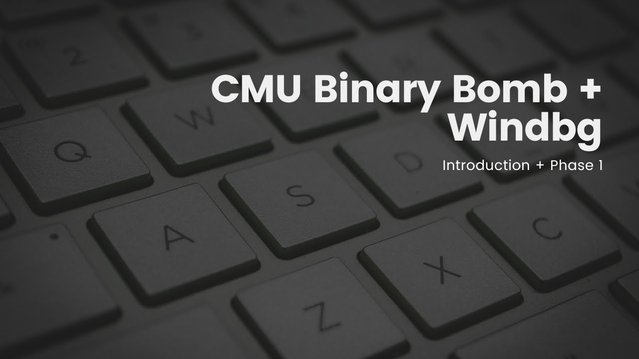 Reverse Engineering Binary Bomb Phase 1 - Windbg - YouTube