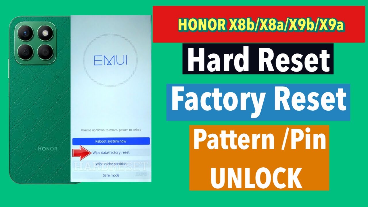 How to Hard Reset Honor X8b | Remove Pin/ Pattern Screen Unlock - YouTube