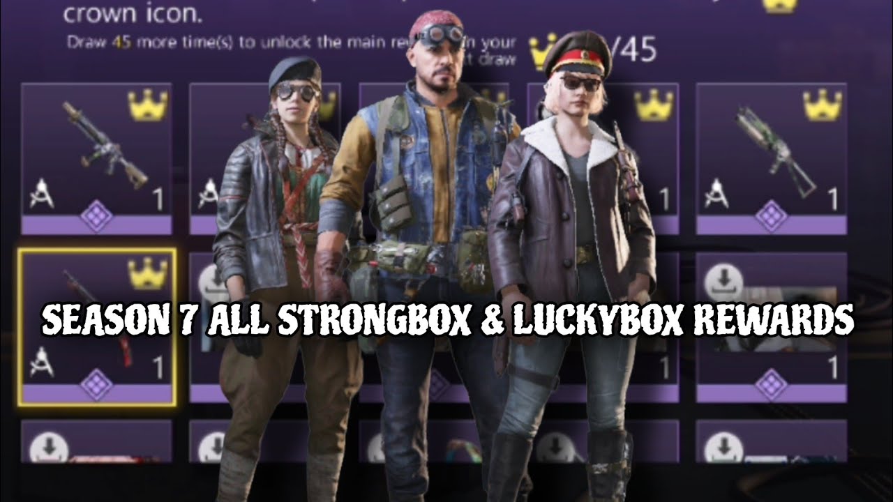 Season 7 All StrongBox Rewards | Season 7 All Luckybox Rewards Codm ...