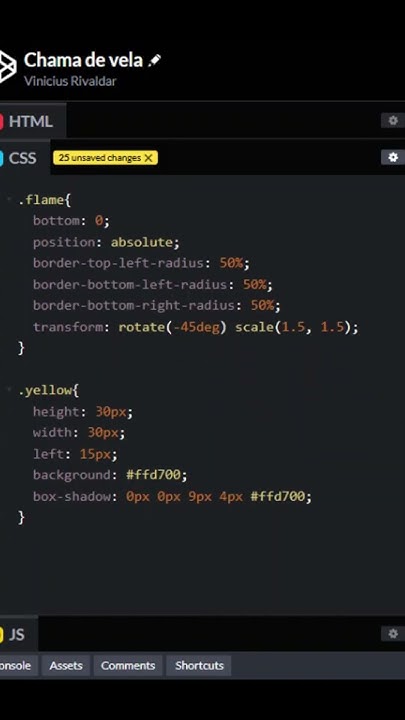 Programando com HTML e CSS Animação de Vela | HTML CSS #html #css # ...