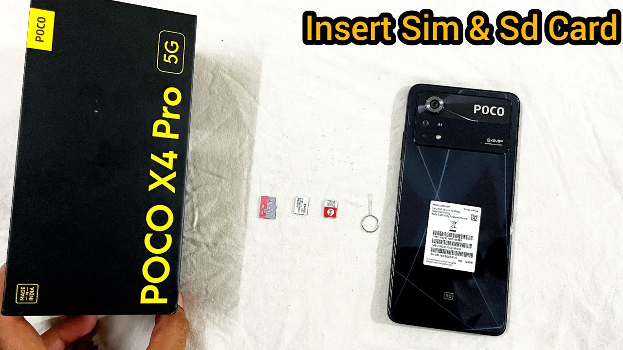 How To Insert Sim Card & Sd Card In Poco X4 Pro 5g Easily - YouTube