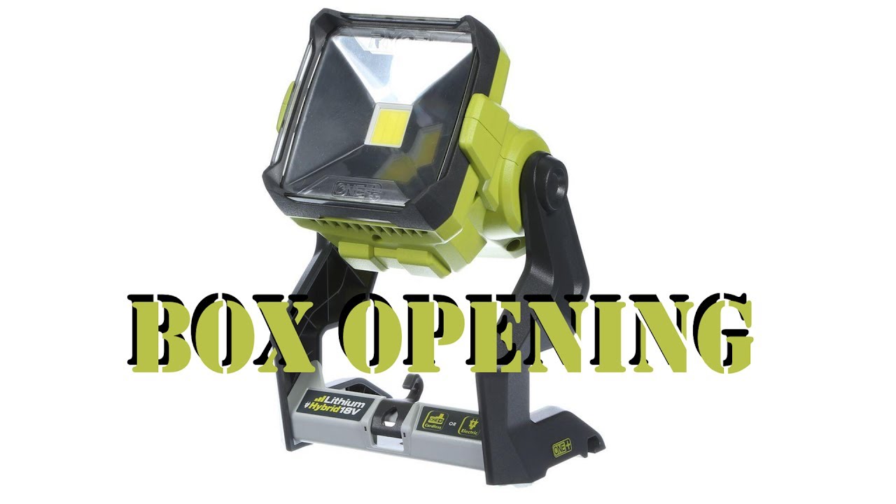 Ryobi ONE+ 18-Volt Dual Power 20-Watt LED Work Light P720 (BOX OPENING ...