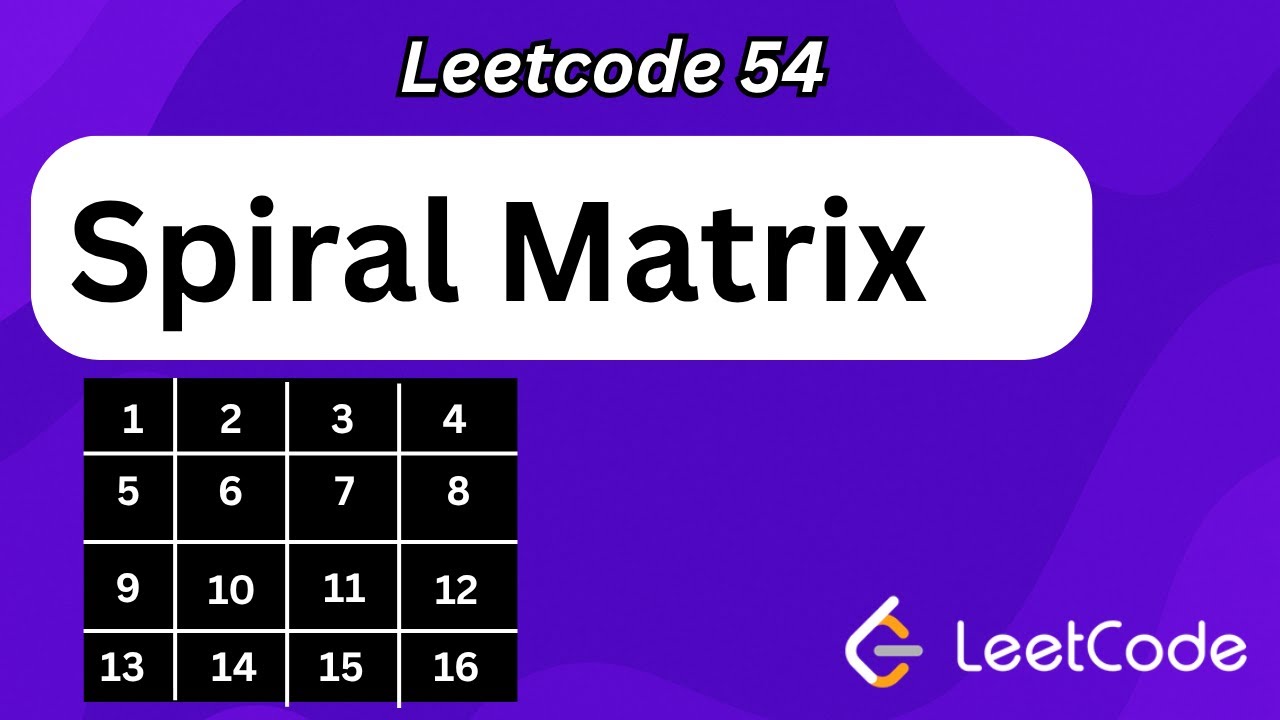 Spiral Matrix Leetcode 54 | C++ Step-by-Step Solution with Dry Run & Full Explanation - YouTube