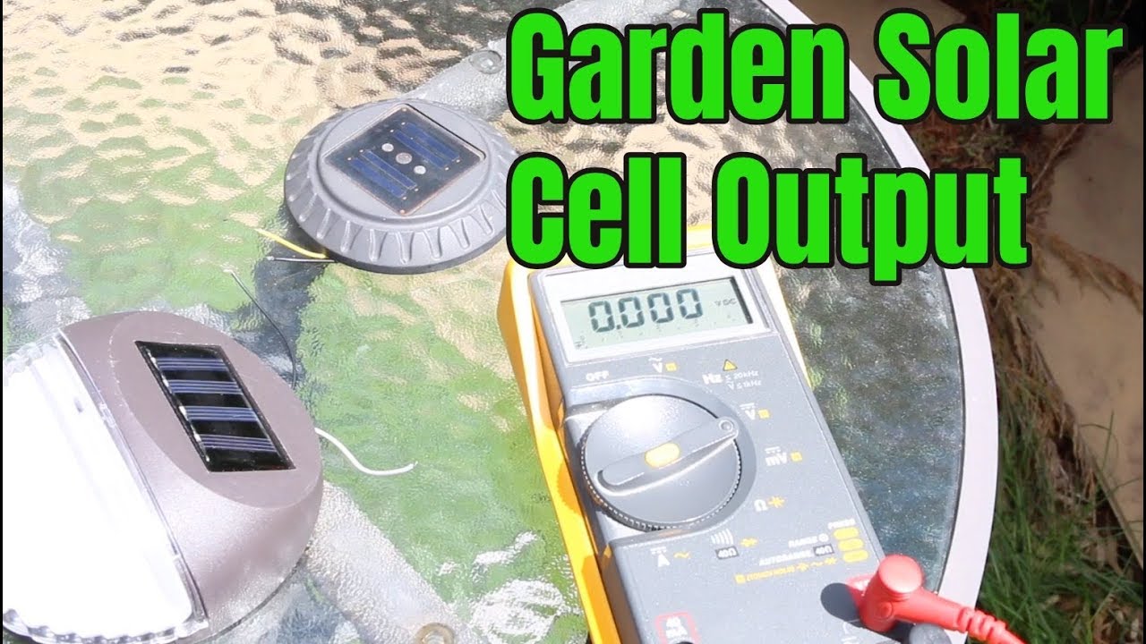 Solar Cell Output in Garden Lights - Comparing Different Units - YouTube