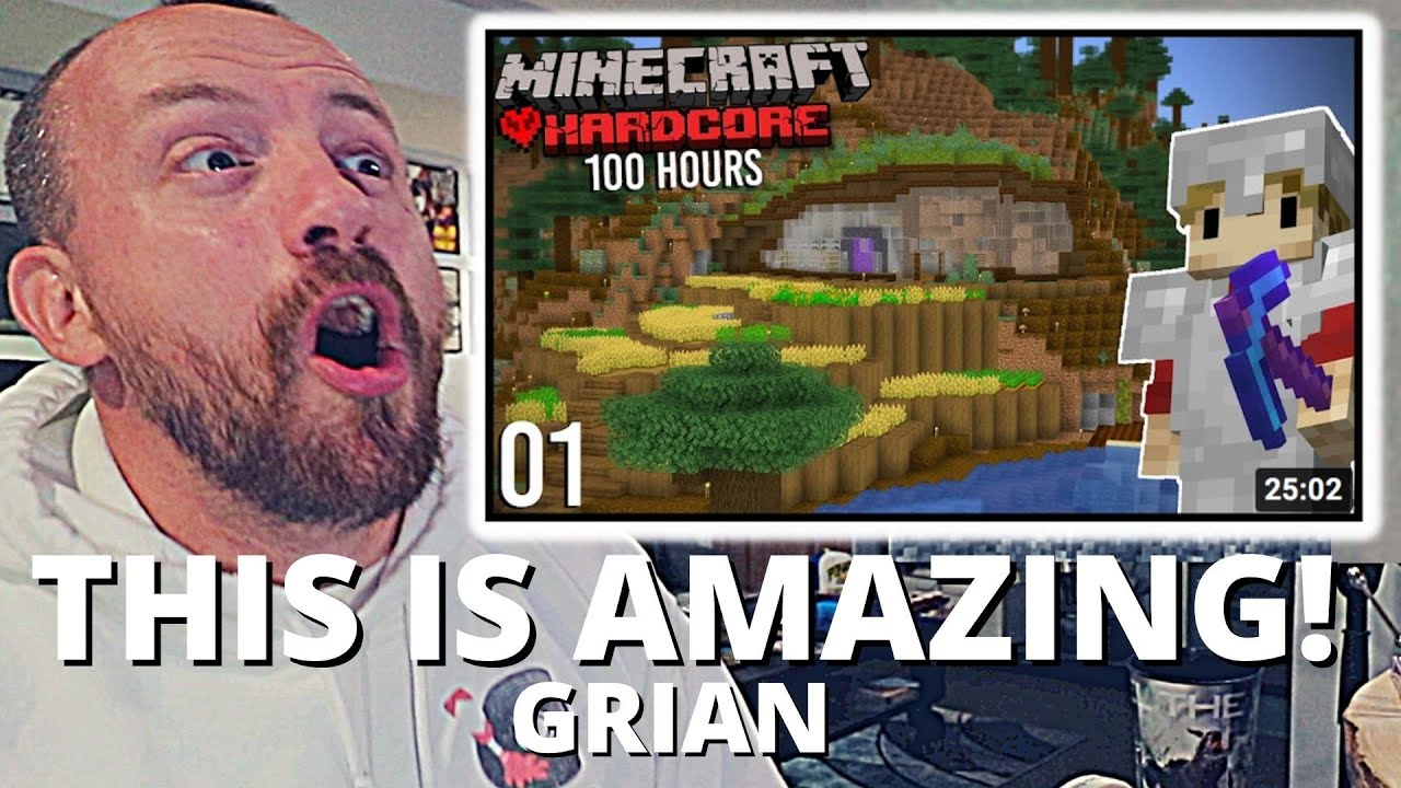 JUST INSANE! Grian 100 Hours In Minecraft Hardcore: Episode 1 (FIRST ...