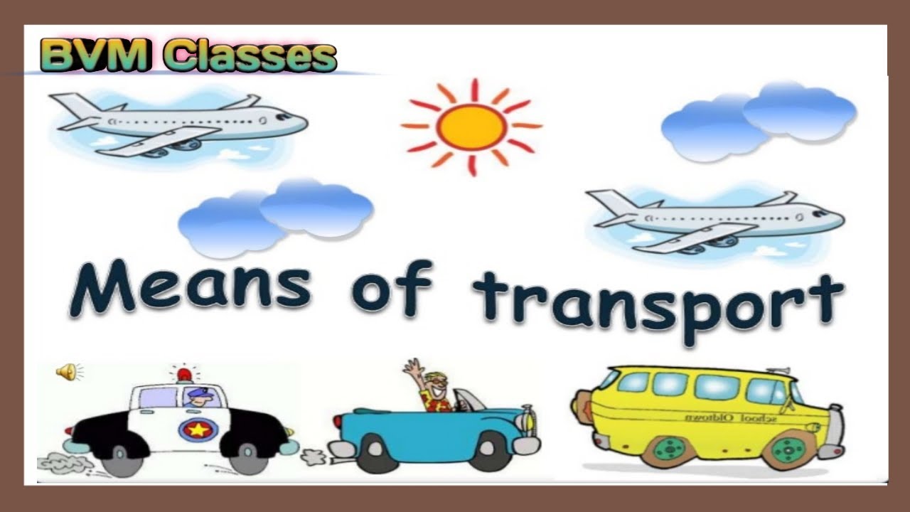 Means of Transport | Transport Name for kids | Land, Air and Water ...