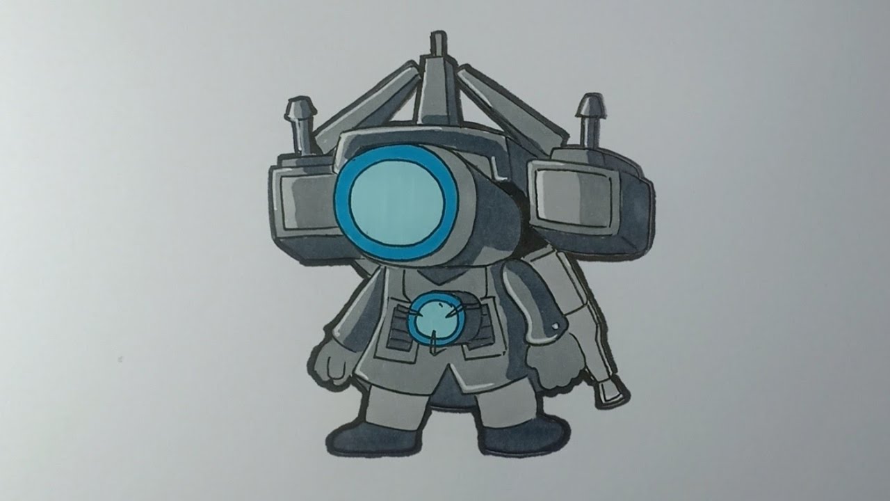 How To Draw titan cameraman v2 very Easy - YouTube