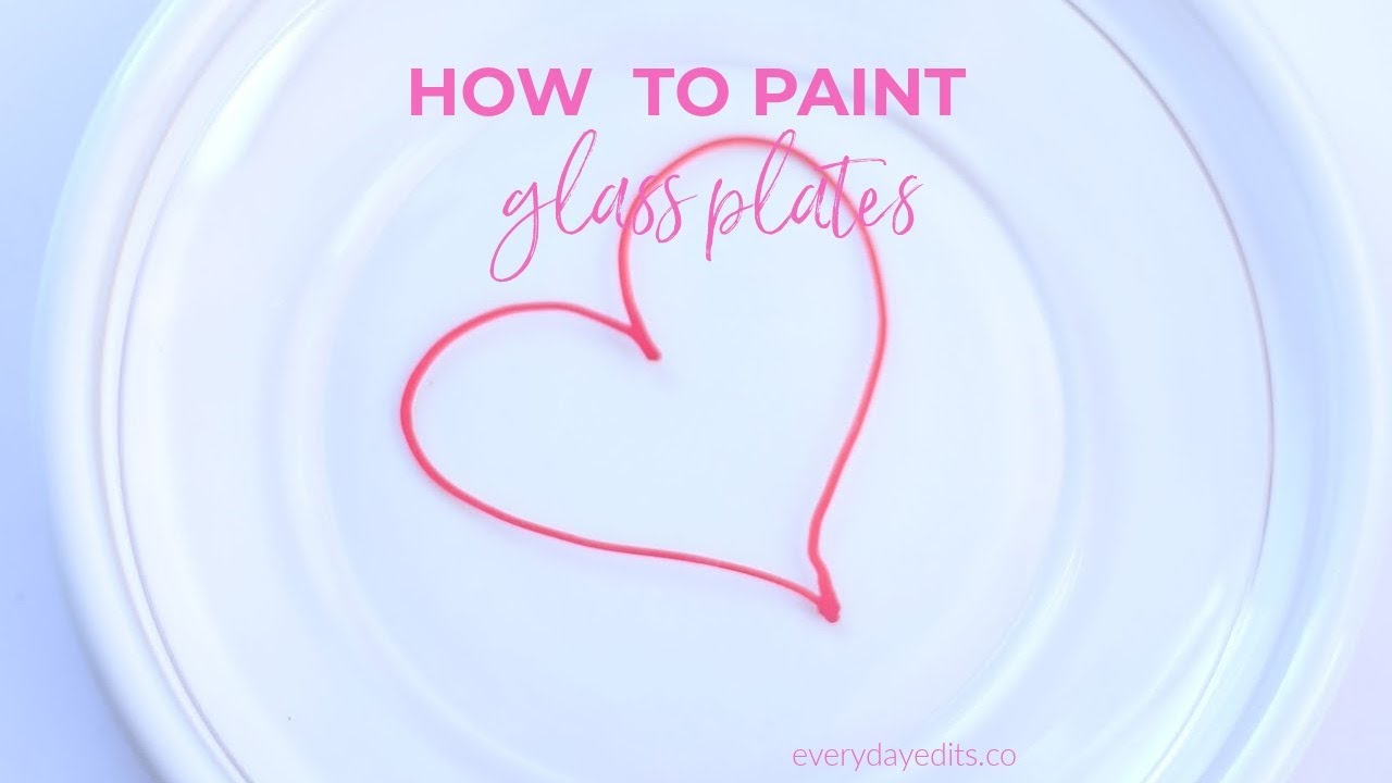 HOW TO PAINT GLASS PLATES IN MINUTES. - YouTube