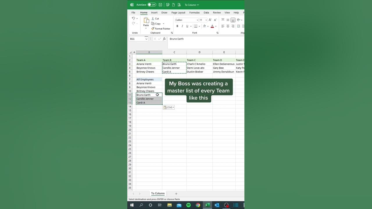 How To Use Tocol In Excel Shorts Youtube