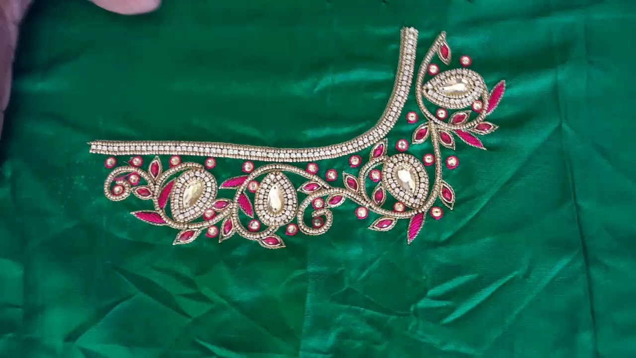 Aari work design - YouTube