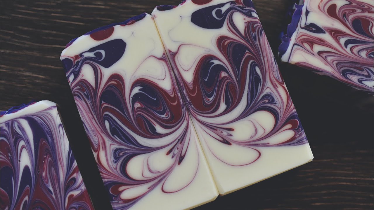 Black Raspberry Vanilla Soap Making - YouTube