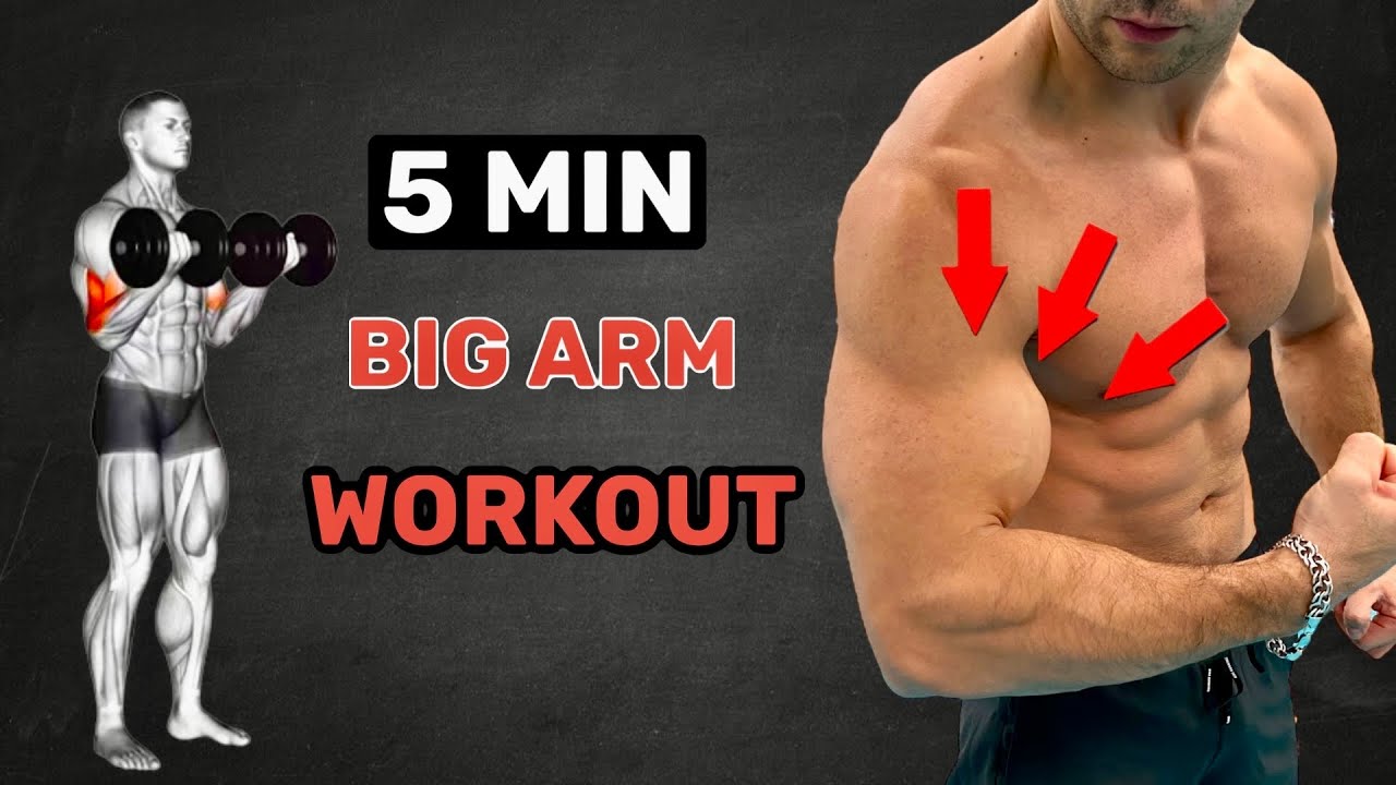Big Arms in 5 MINUTES ! Home Workout for Beginer - YouTube