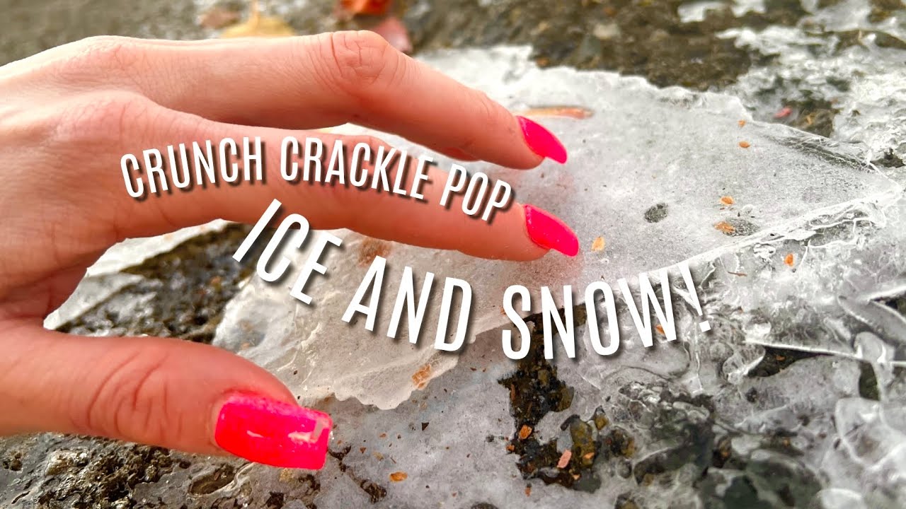 ASMR ~Ice Tapping/Scratching Sounds, Snow ️ Leaves 🍁 & Outdoor Ceramics ...