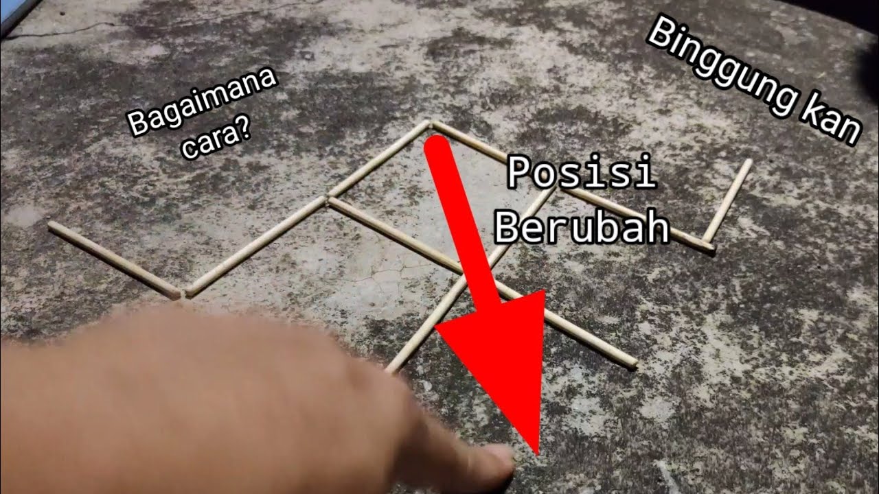 Teka Teki Permainan Lidi || Cara main nya Cuma pindahkan 3 batang lidi ...
