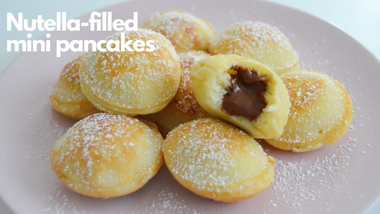 EASY NUTELLA-FILLED MINI PANCAKES - YouTube