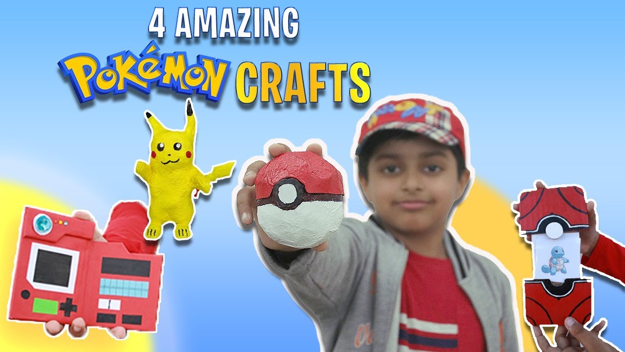 4 Amazing Pokemon Craft Ideas | DIY Pokemon Crafts | How To Make ...