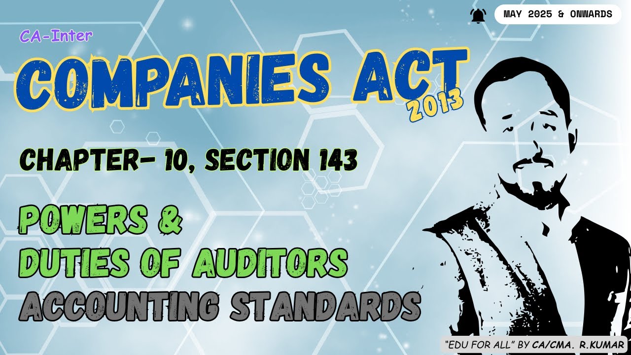Ch-10 | P-6 | Section 143 | POWERS & DUTIES OF AUDITORS & ACCOUNTING ...