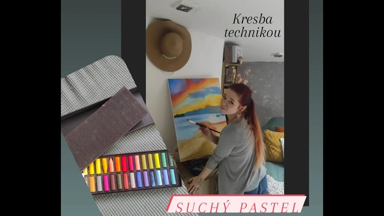 Kresba technikou suchý pastel - YouTube