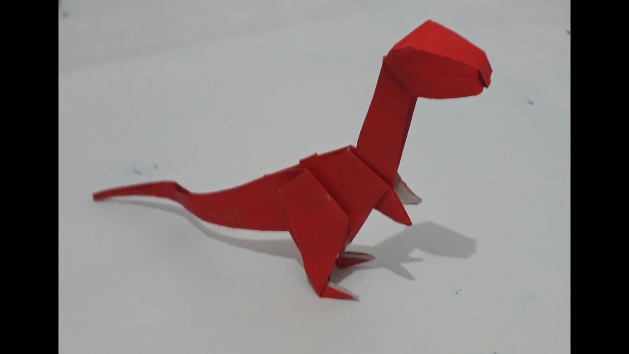 How to make a origami dinosaur - YouTube