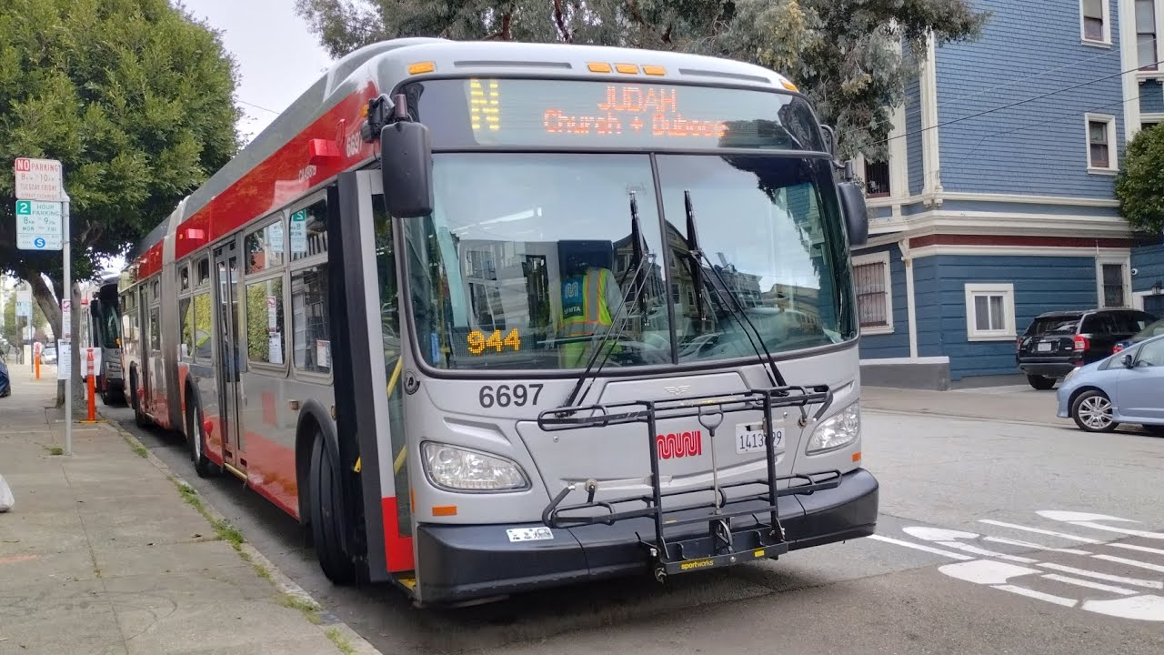 SF Muni 2017 new flyer xde60 6697 on route N - YouTube