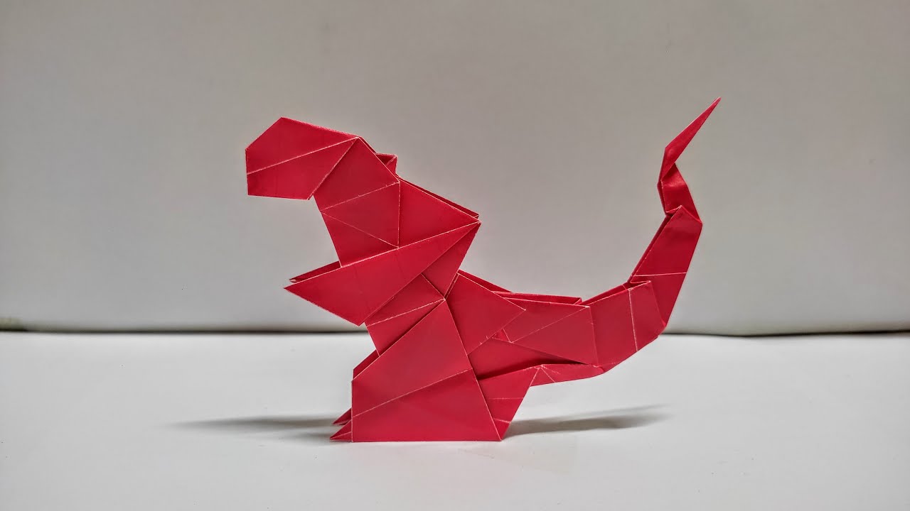 How To Make a paper Godzilla - Origami Godzilla - Origami Tutorial ...
