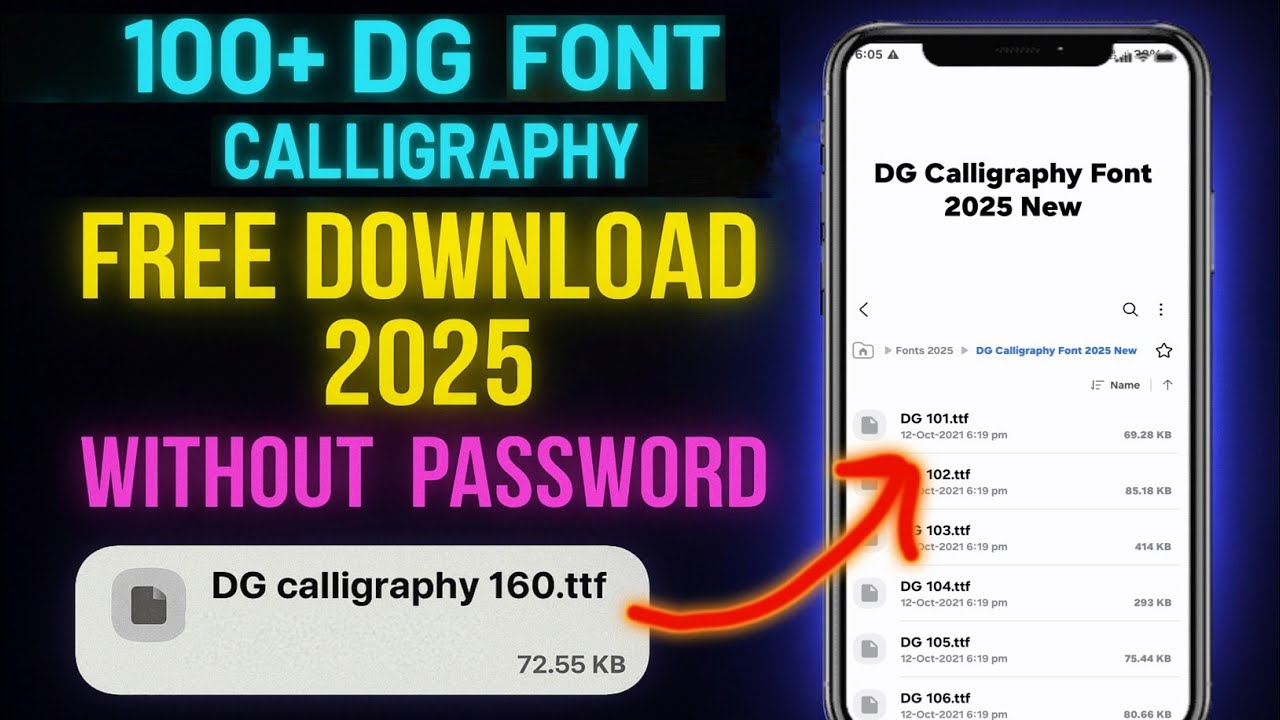 100+ Dg calligraphy fonts free download || New dg font download || best ...